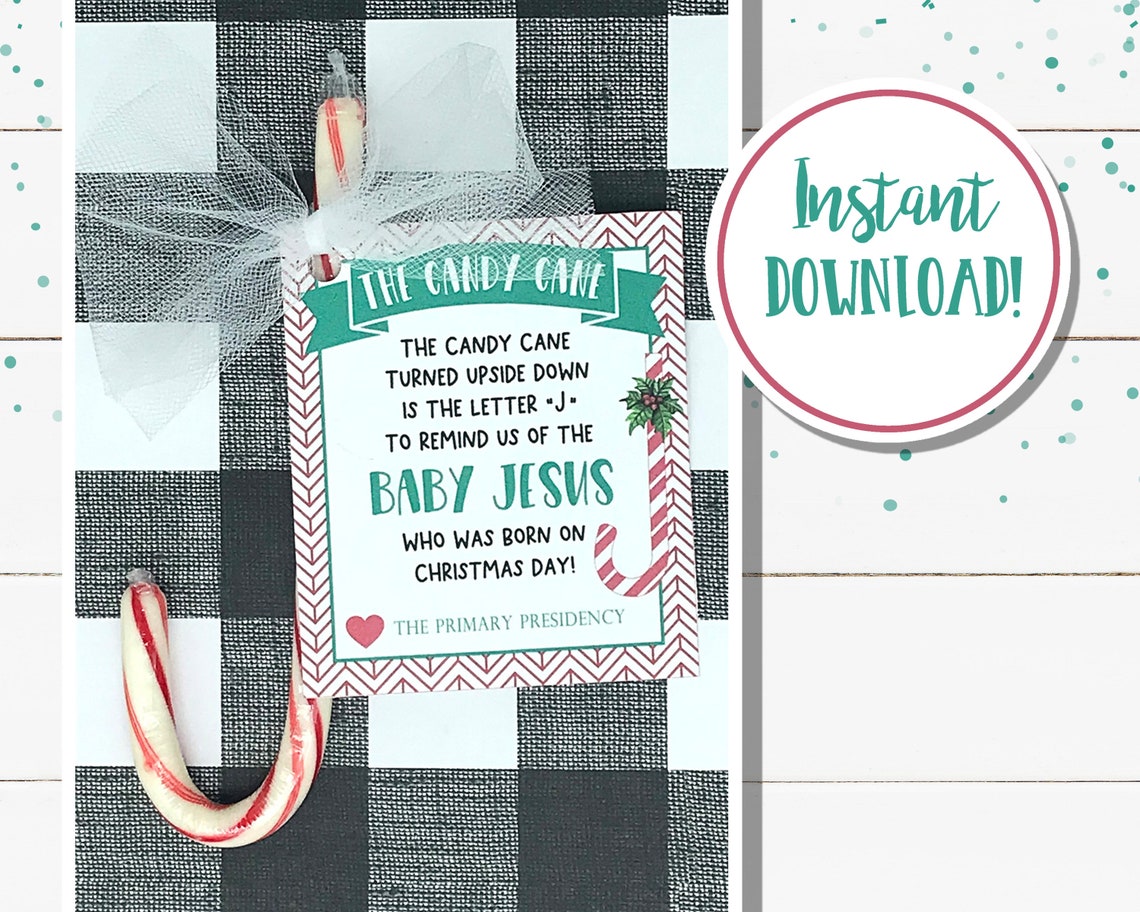 The Candy Cane Poem Gift Tags DIGITAL DOWNLOAD - Etsy