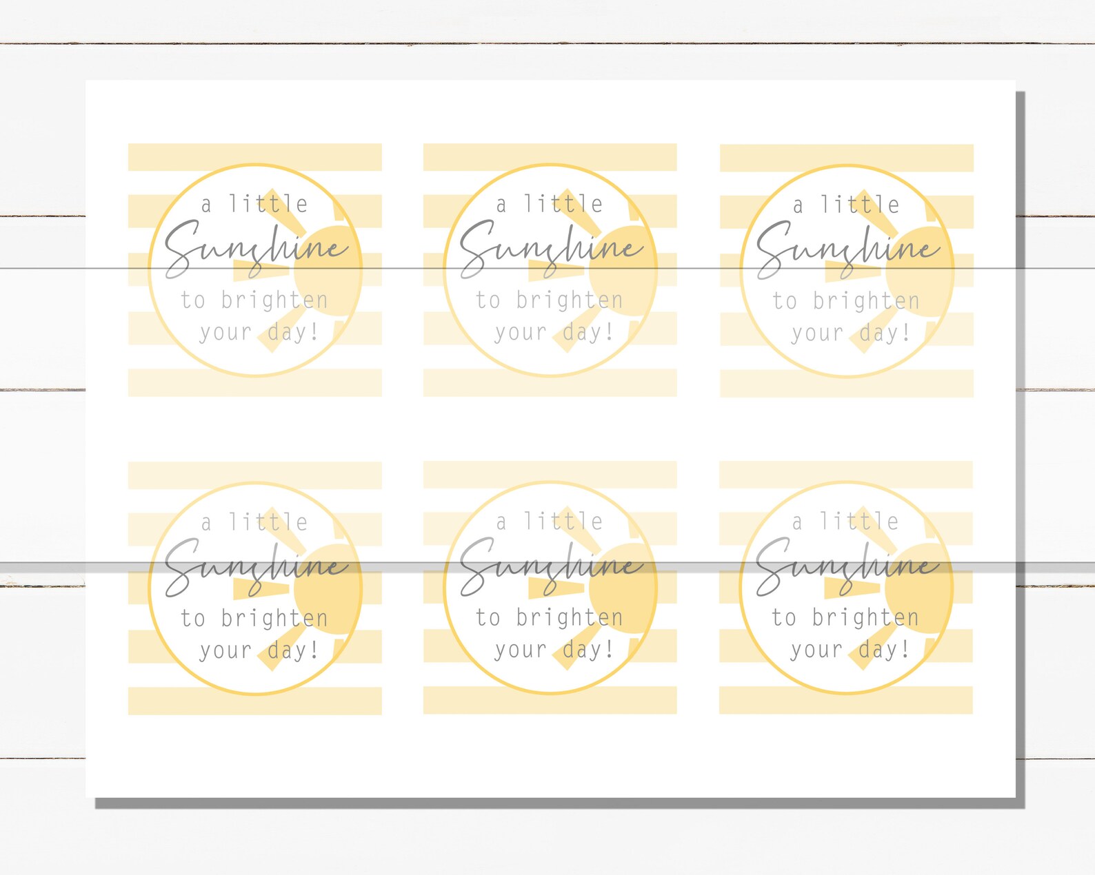 Sunshine Gift Tags DIGITAL DOWNLOAD - Etsy