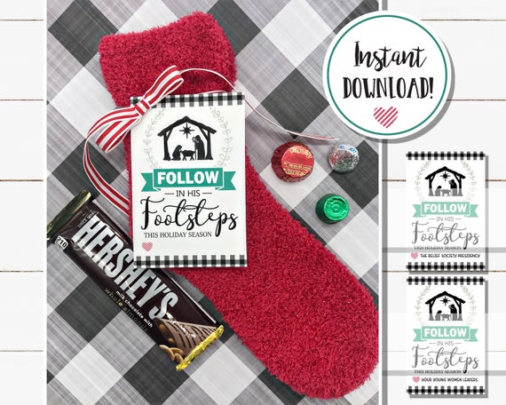 Follow in His Footsteps Gift Tags DIGITAL DOWNLOAD | Etsy