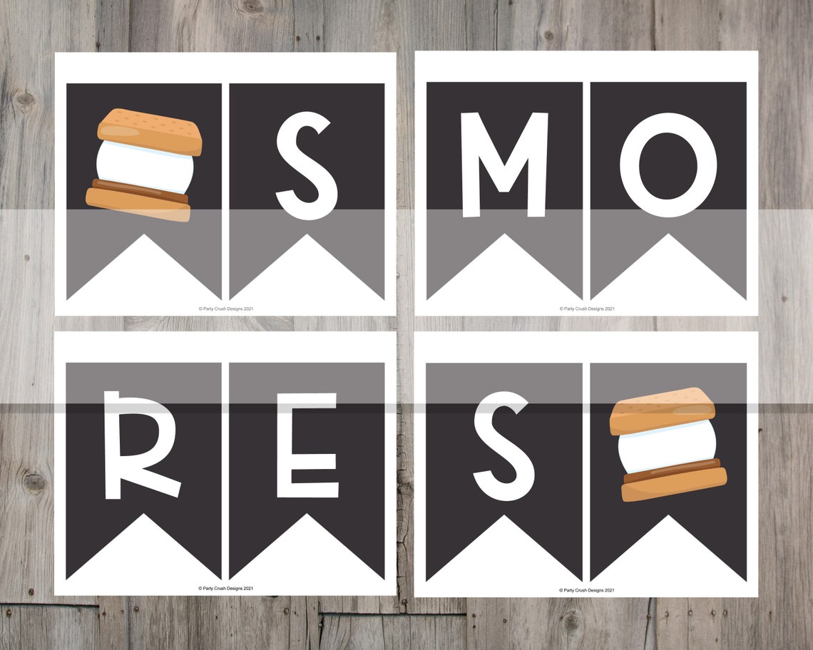 Smores Bar Sign and Banner DIGITAL DOWNLOAD - Etsy