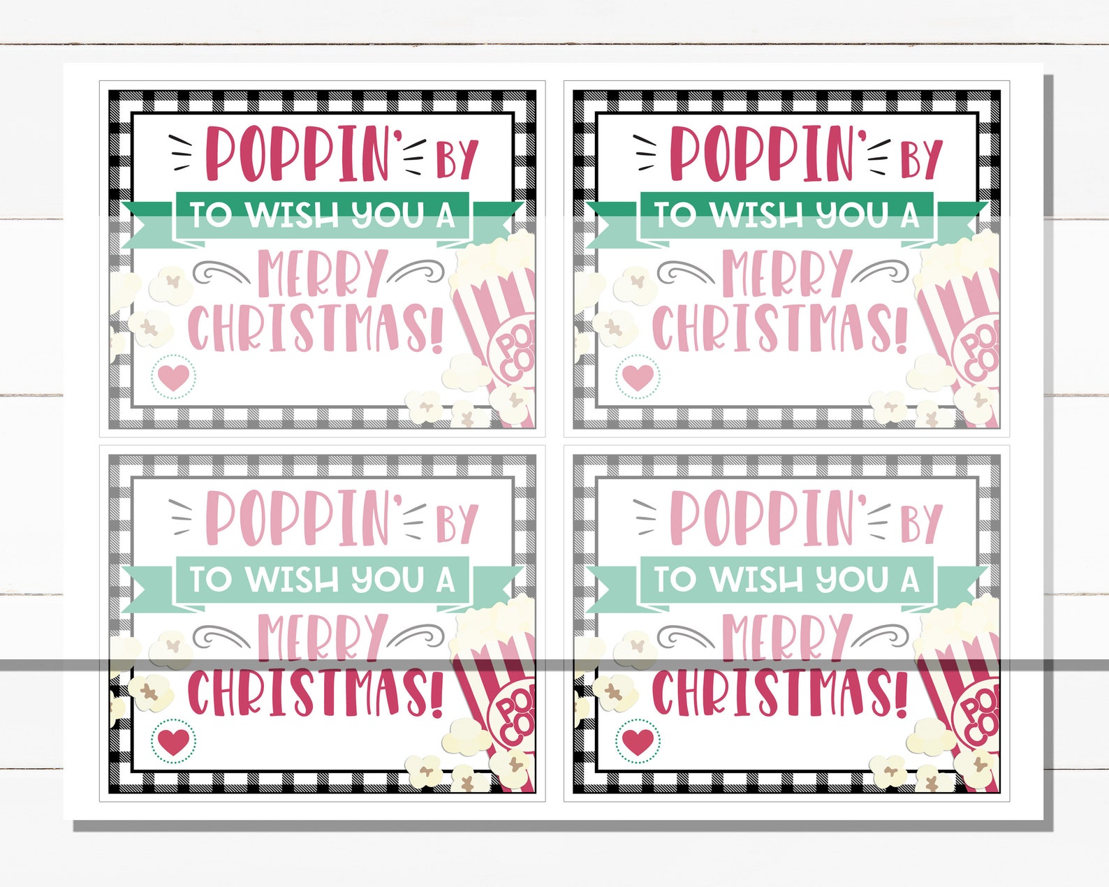 Poppin' by Gift Tags DIGITAL DOWNLOAD | Etsy