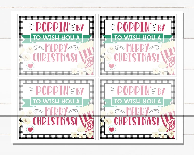 Poppin' by Gift Tags DIGITAL DOWNLOAD - Etsy