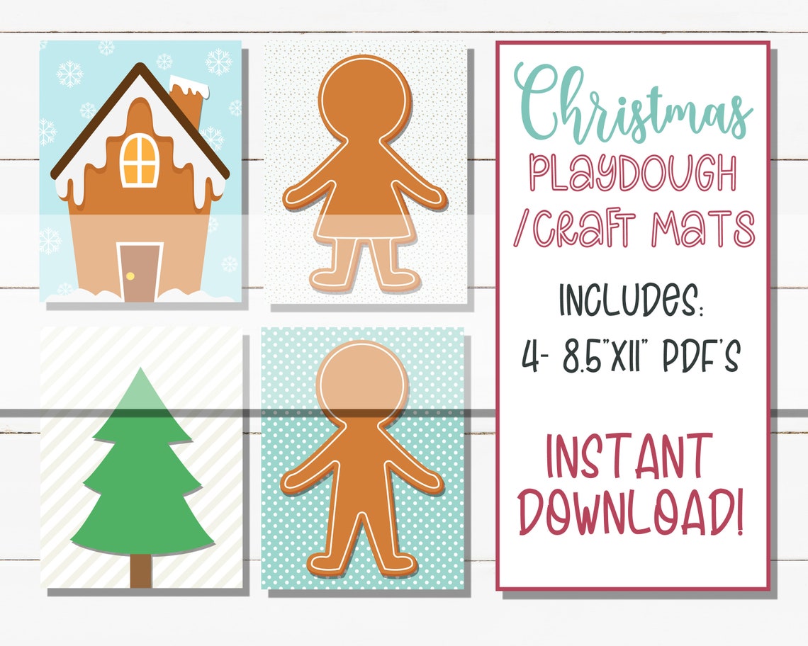 Christmas Playdough Mats DIGITAL DOWNLOAD - Etsy