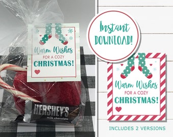 Christmas Sock Gift Tag | Etsy