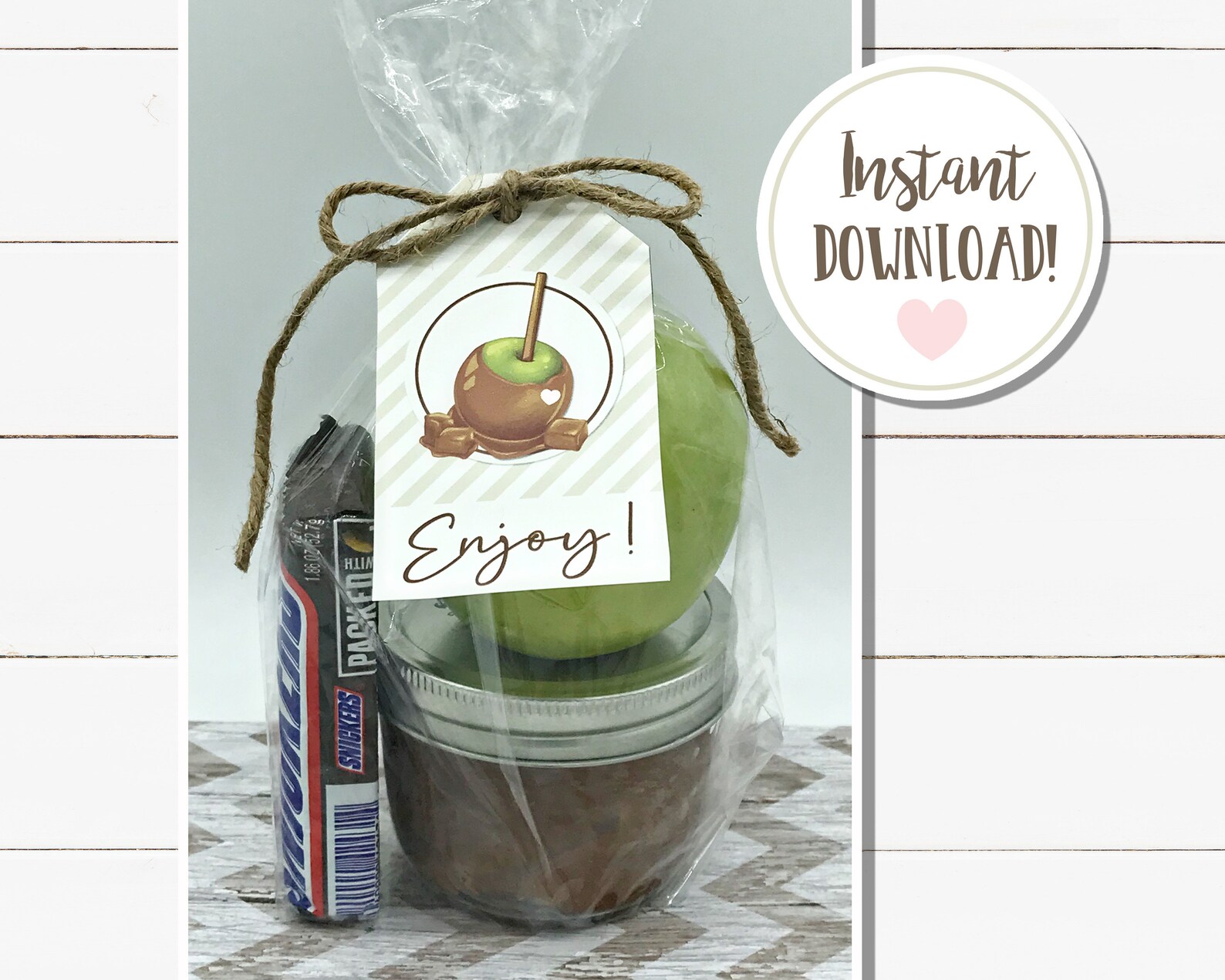 Caramel Apple Gift Tags DIGITAL DOWNLOAD | Etsy