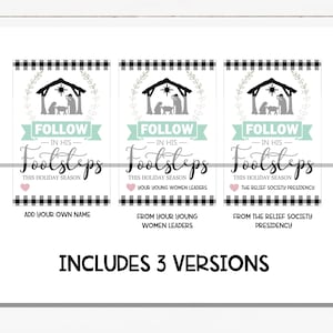 Follow in His Footsteps Gift Tags DIGITAL DOWNLOAD - Etsy