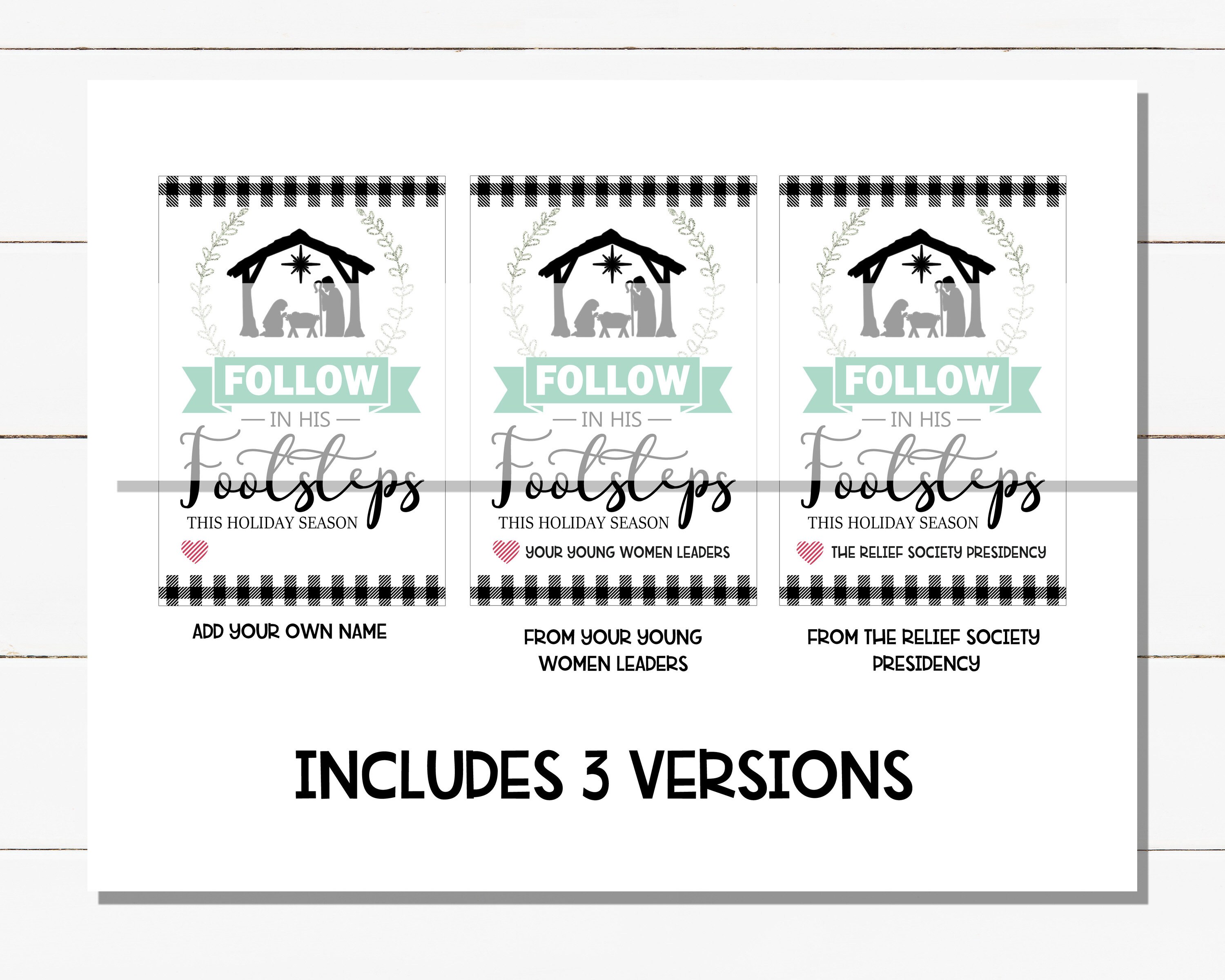 Follow in His Footsteps Gift Tags DIGITAL DOWNLOAD - Etsy
