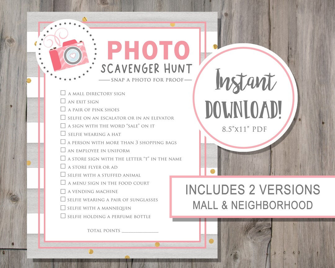 Photo Scavenger Hunt DIGITAL DOWNLOAD - Etsy