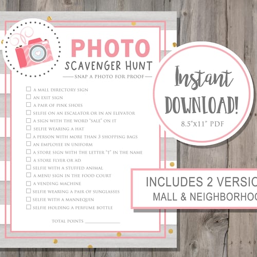 Photo Scavenger Hunt DIGITAL DOWNLOAD - Etsy