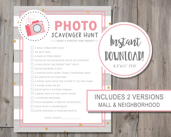 Photo Scavenger Hunt DIGITAL DOWNLOAD - Etsy