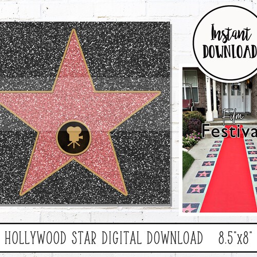 Hollywood Svg Movie Star Svg Hollywood Clipart Digital | Etsy
