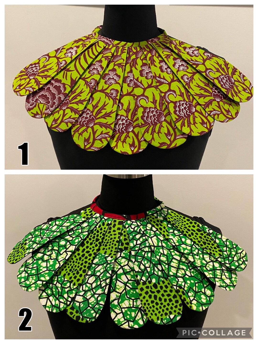 Ankara, African Bib Necklace, African Print Faux Collar, African Bib ...