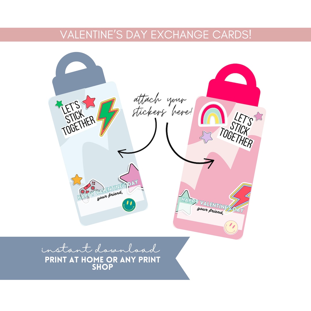 DIGITAL Valentines Day Classroom Card, Printable Classroom Exchange ...