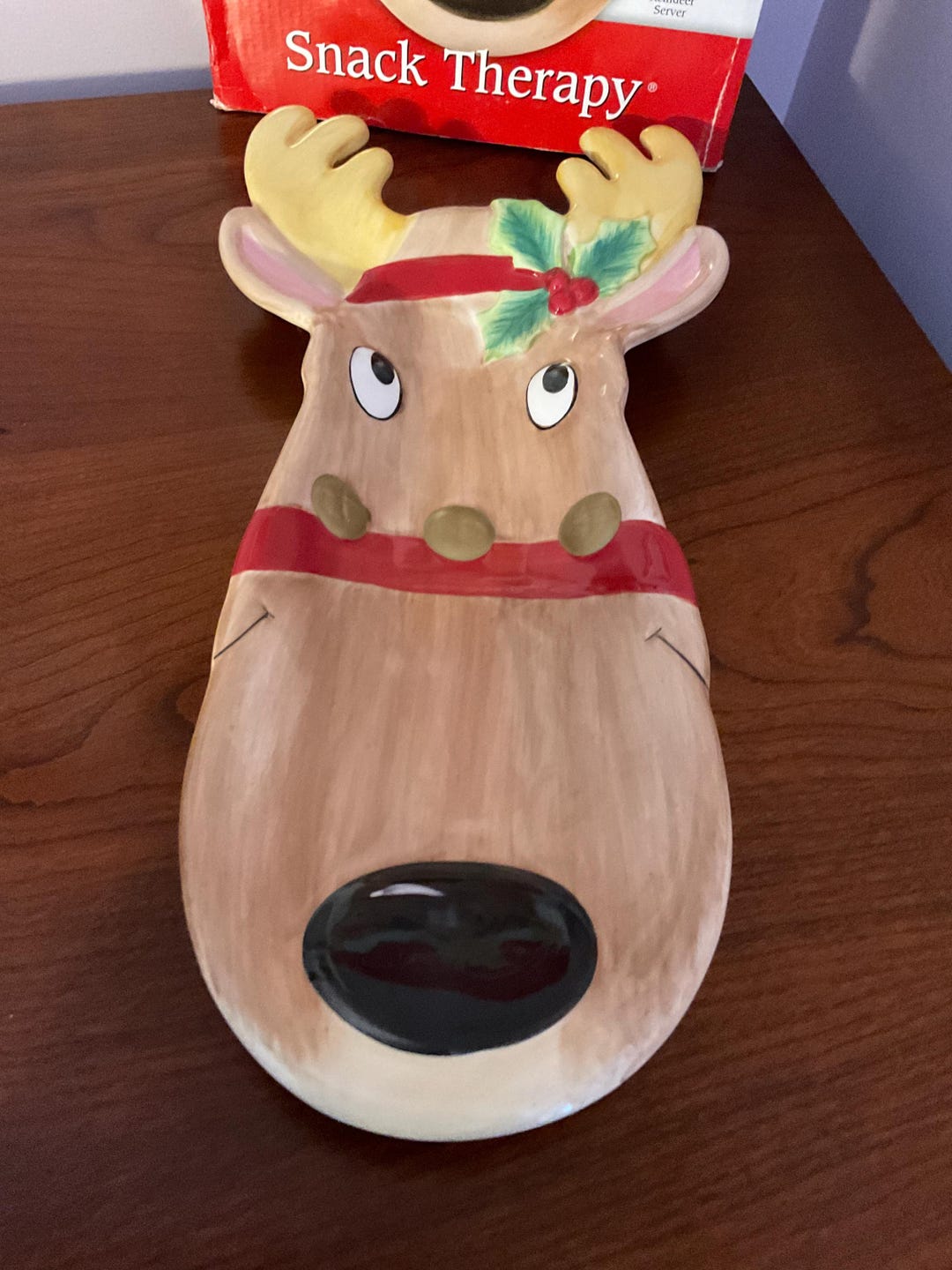 Fitz and Floyd Reindeer Server Snack Therapy - Etsy
