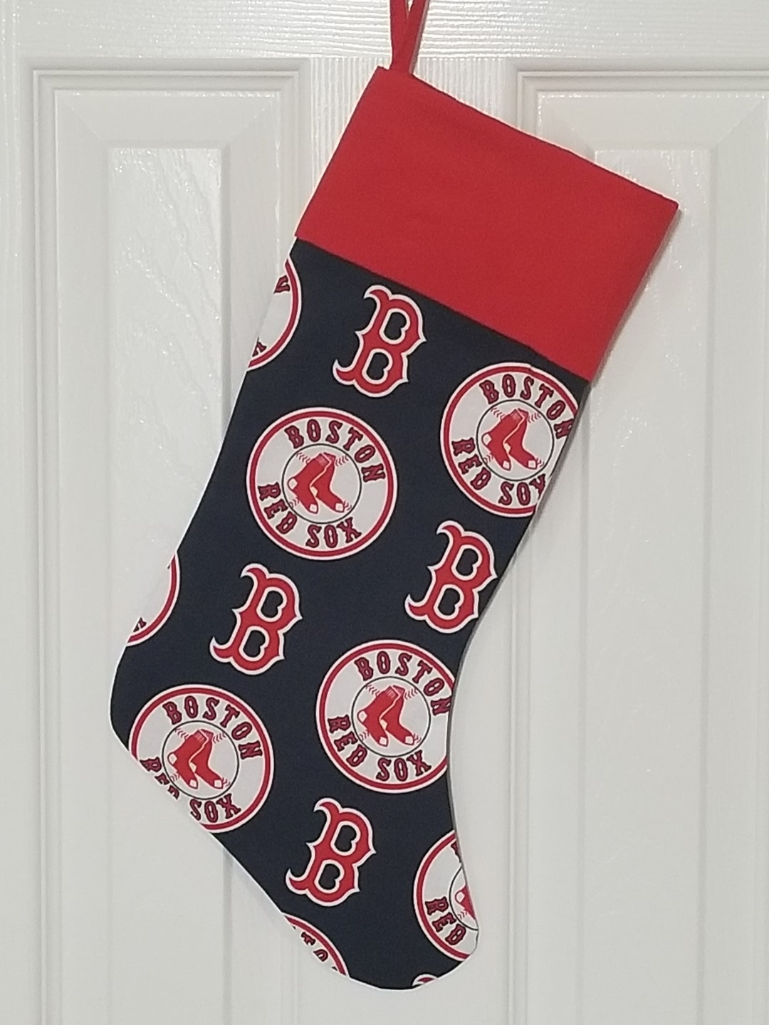 Boston Red Sox Christmas Stocking, Handmade - Etsy