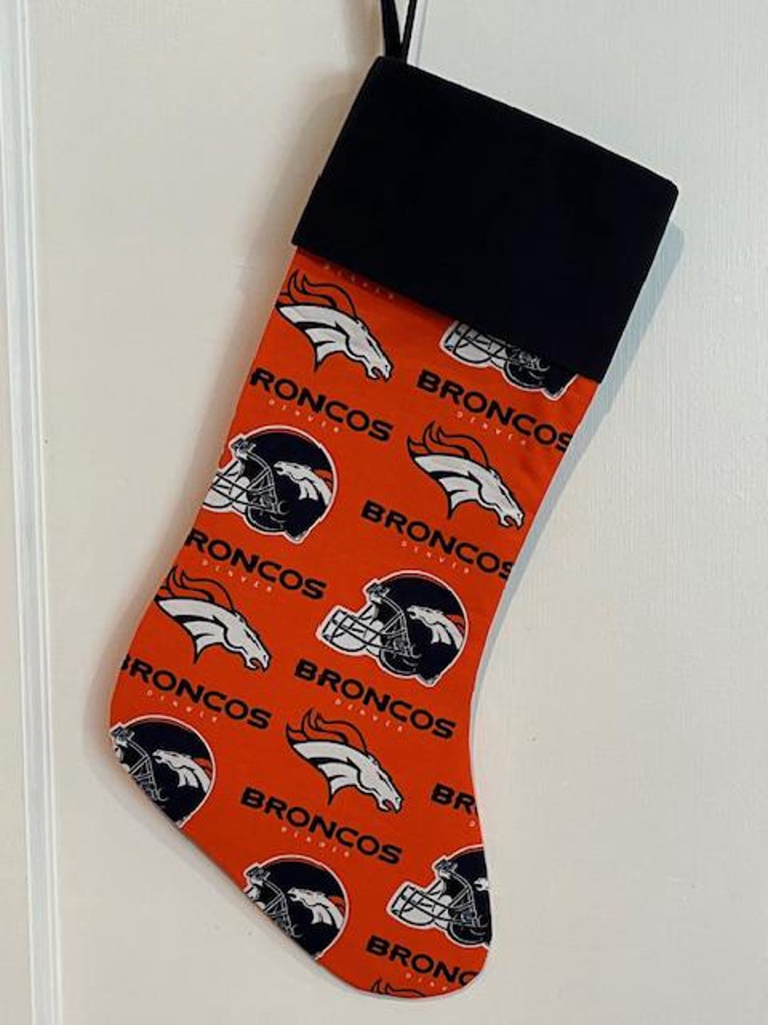 Denver Broncos Christmas Stocking, Handmade - Etsy
