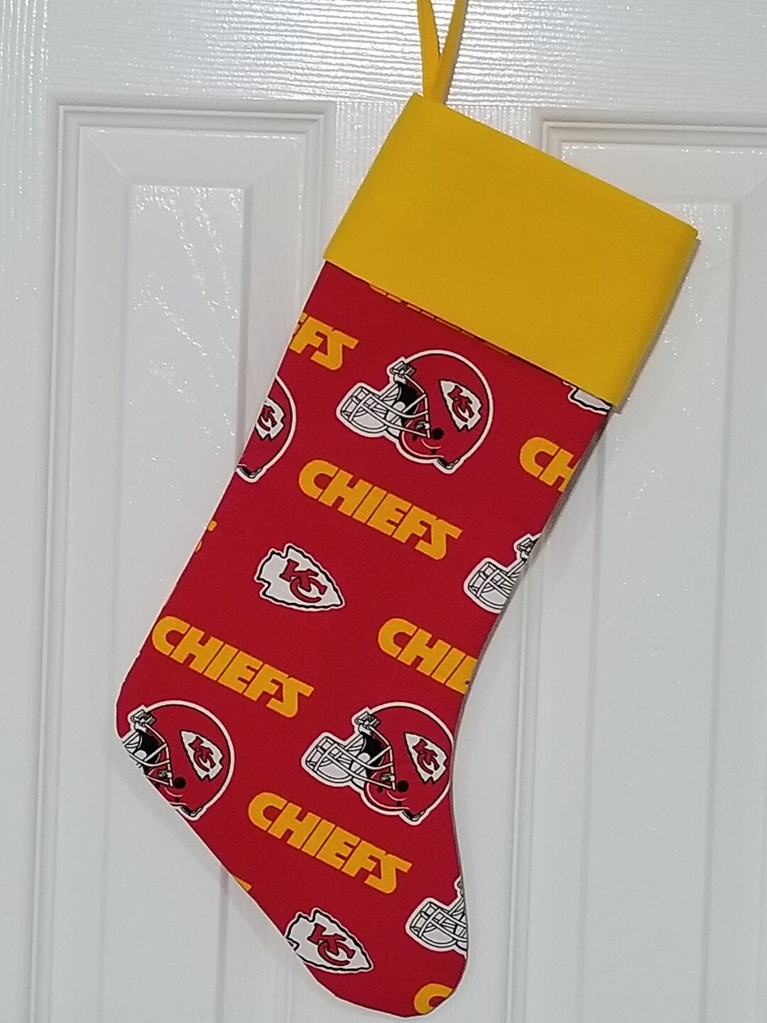 Kansas City Chiefs Christmas Stocking, Handmade - Etsy