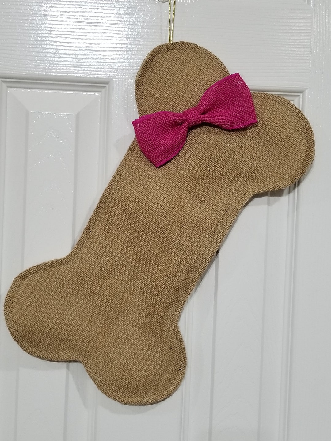 Burlap Bone Shape Stocking for Dogs - Etsy