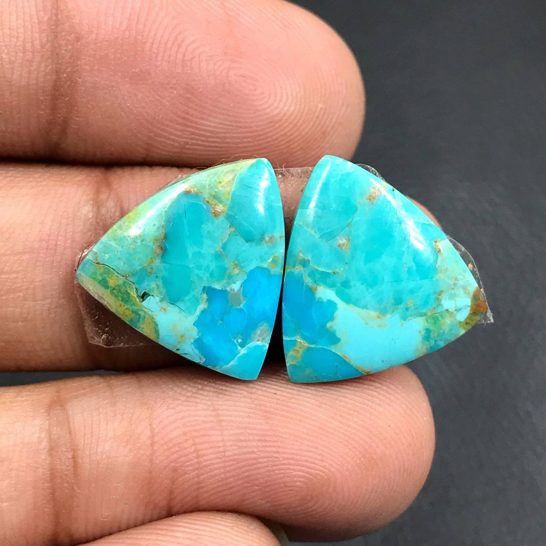 Arizona Mohave Turquoise Pair Cabochon...freeform - Etsy