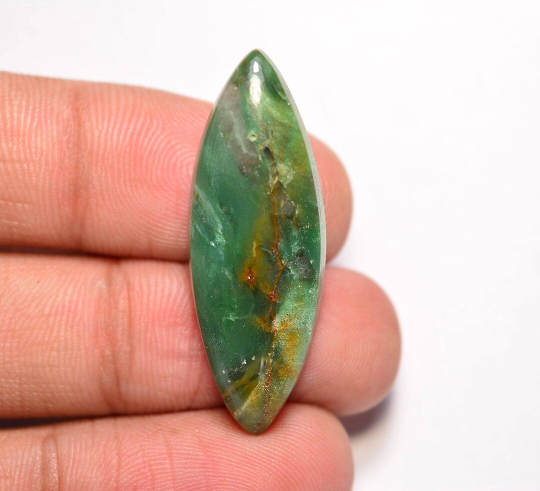 Gary Green Jasper Cabochon...larsonite Cabochon...marquise Cabochon ...