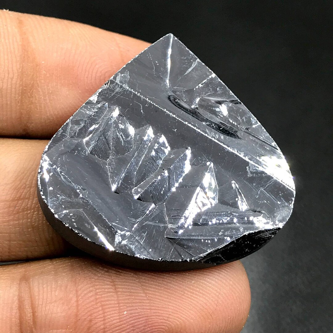 Terahertz Stone Cabochon.. Silicon Elite Shungite Cabochon...pear ...