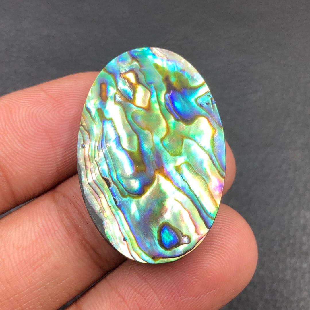 Abalone Shell Cabochon... Oval Cabochon...32x22x7 Mm...40 Cts...a#n2901 ...