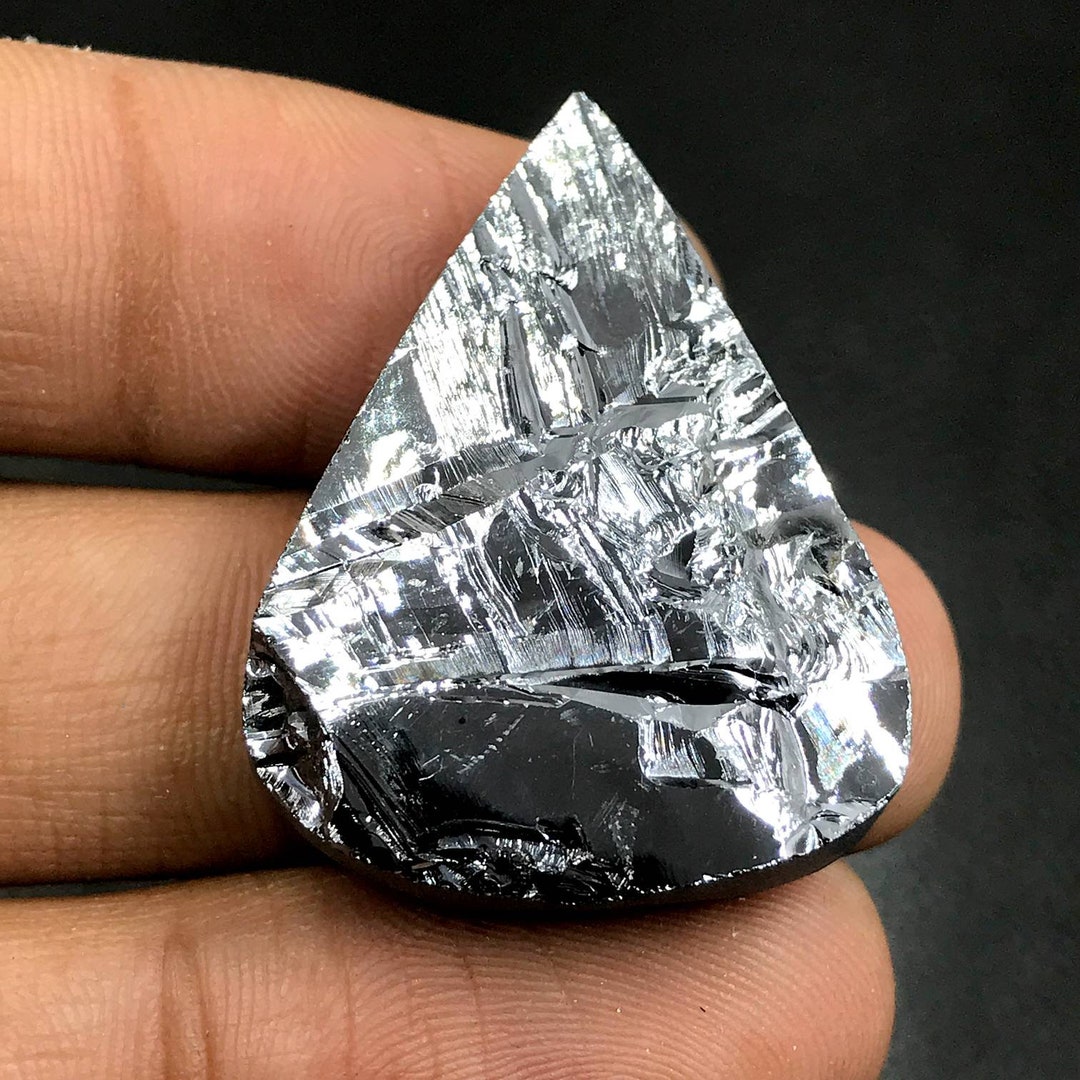 Terahertz Stone Cabochon.. Silicon Elite Shungite Cabochon...pear ...