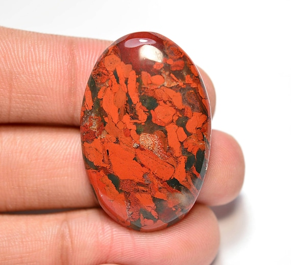 Red Brecciated Jasper Cabochon... Oval Cabochon...35x23x5 | Etsy