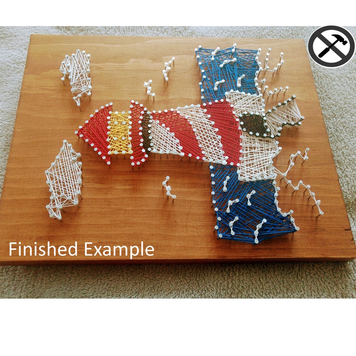 Nails In, Ready to String, No Tools Required, Choice of Colors, Unique ...