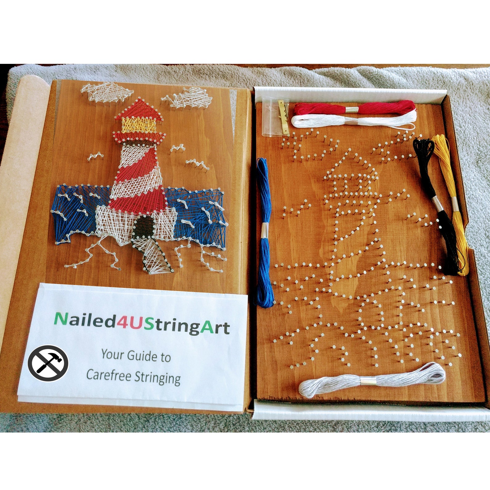 Nails In, Ready to String, No Tools Required, Choice of Colors, Unique ...