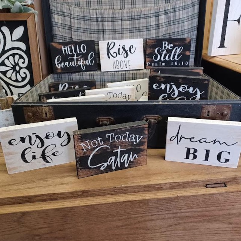 Wood Block Sayings - Etsy