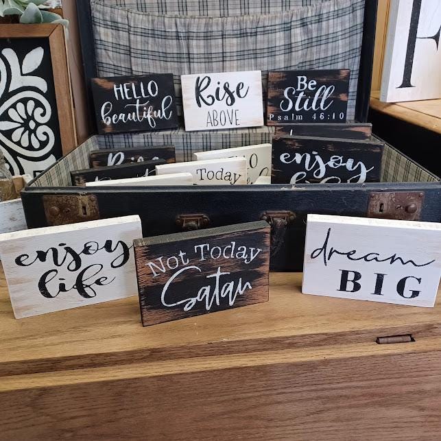 Wooden Block Signs - 4"x6" - Etsy