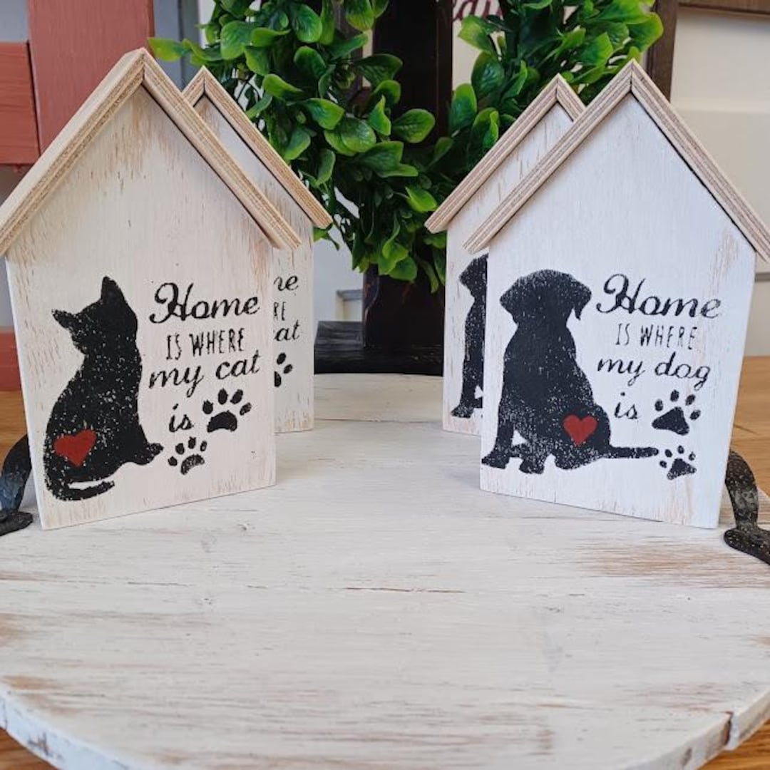 House Shaped Pet Themed Table Top Decor - Etsy
