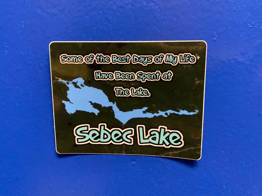 Sebec Lake Map Vinyl Vehicle or Laptop Sticker 7 - Etsy