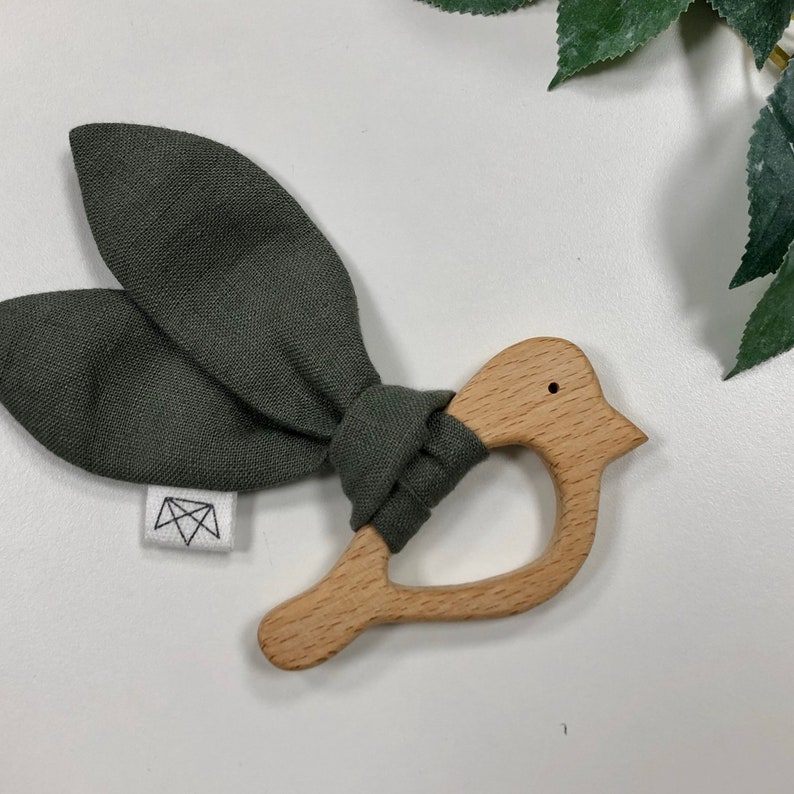 Bird Teether Bird Rattle Baby Eco Teether Newborn Gift - Etsy