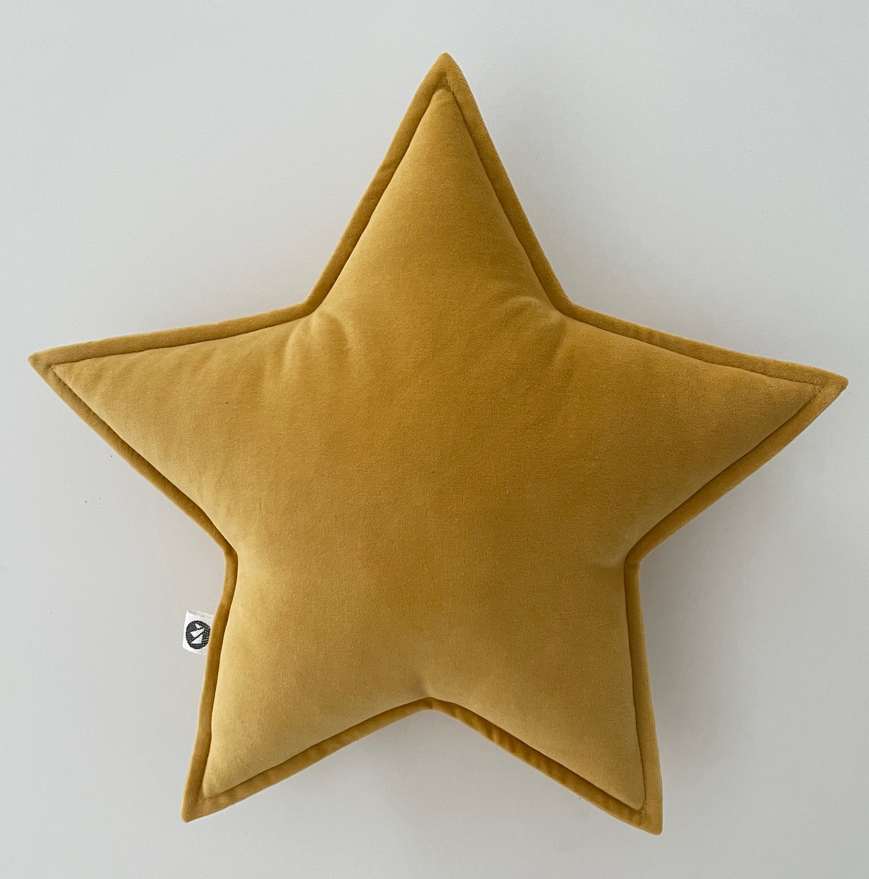 Velvet Star Cushion Mustard Star Pillow Star Cushion - Etsy
