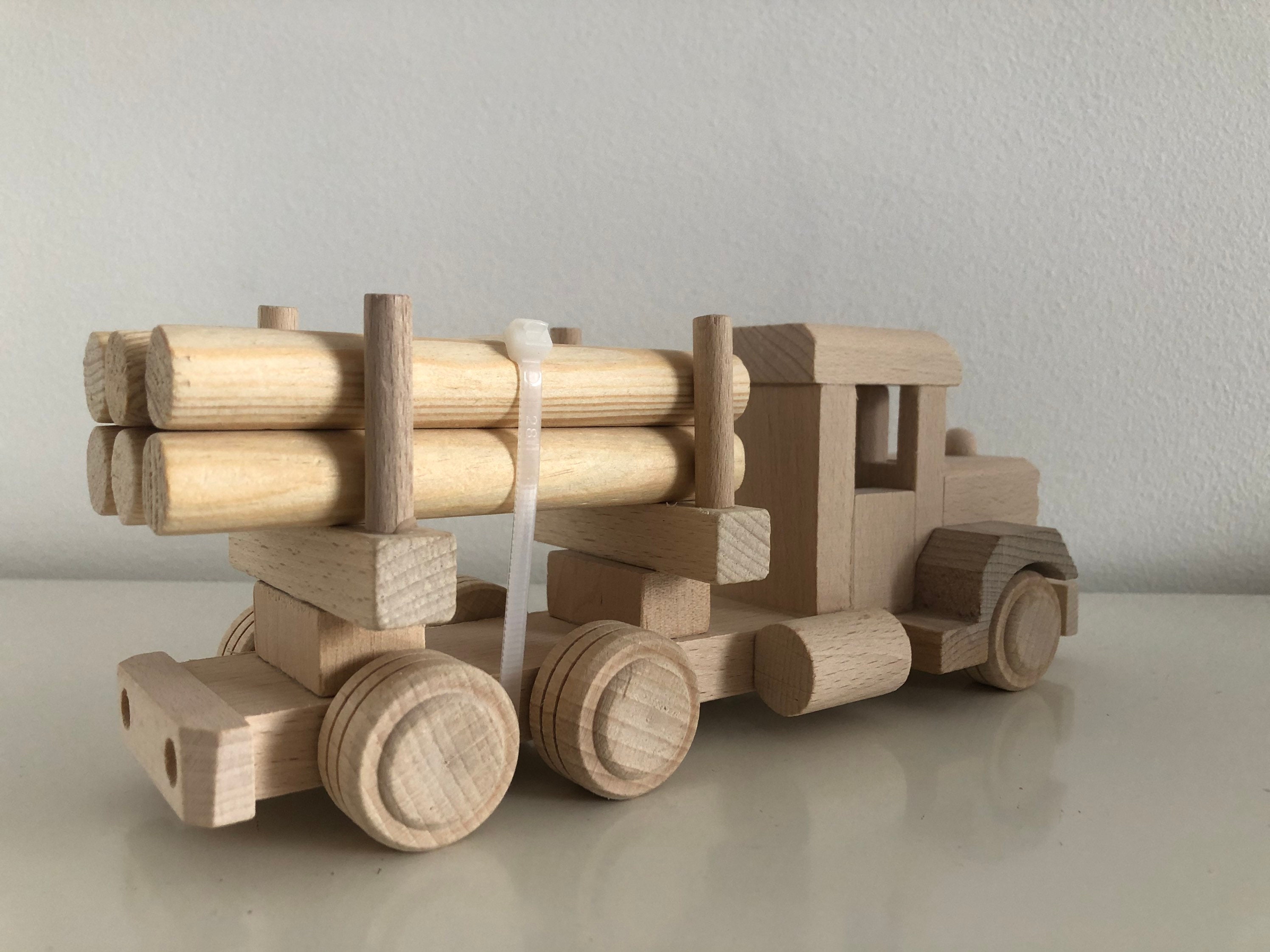 Wooden Log Truck Lorry Eco Toy Toddler Gift - Etsy