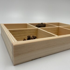 Wood Tray With Dividers, Sorting Tray, Partition Box Tray, Sorting Box ...