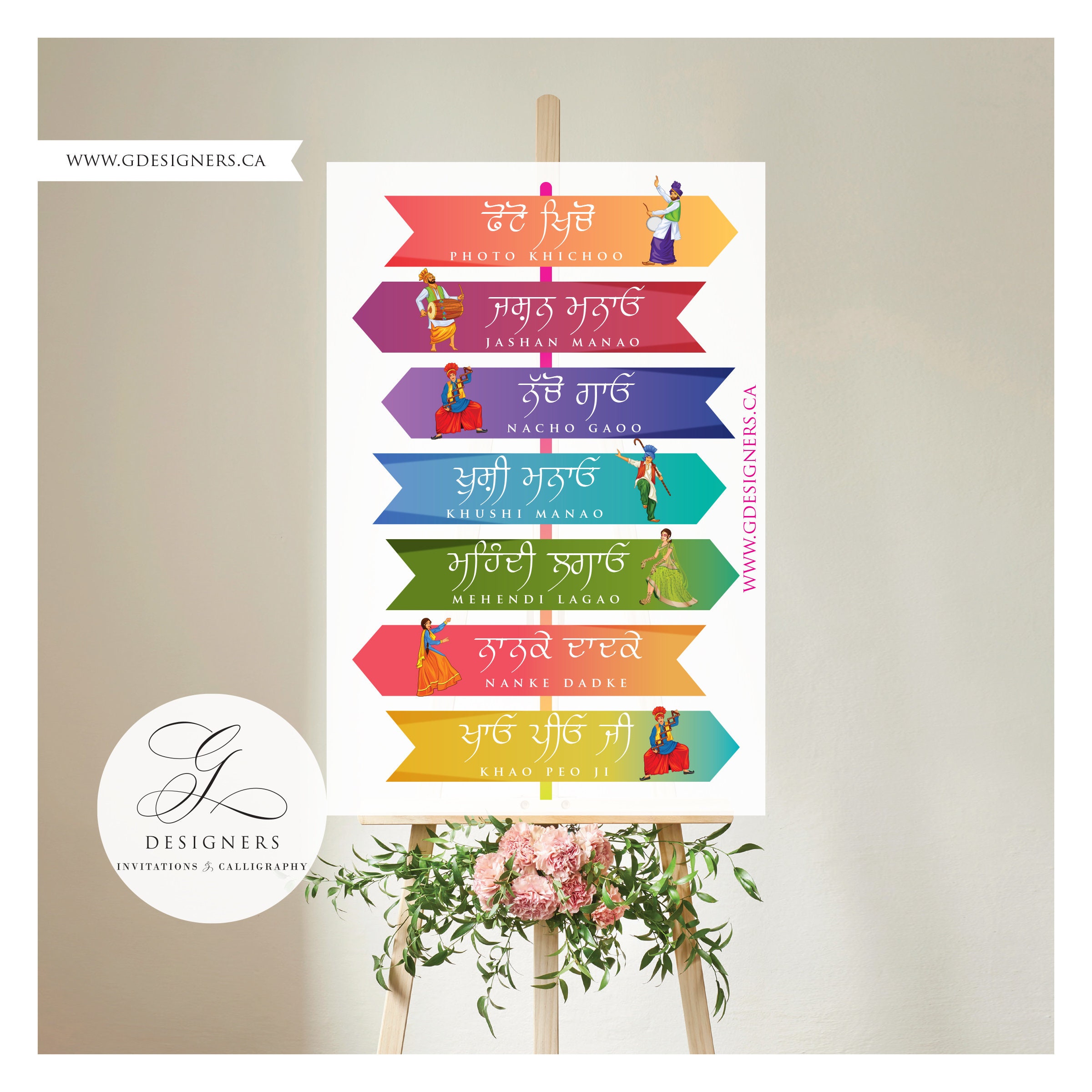 Punjabi Fun Directional Sign for Jaggo Sangeet Signs Maiyan - Etsy Canada