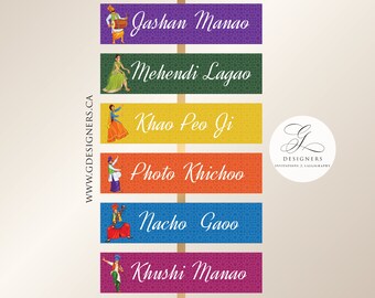 Punjabi Fun Directional Sign for Jaggo Sangeet Signs Maiyan | Etsy Canada