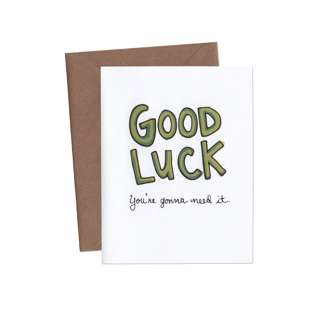 Good Luck Card Funny Greeting Card Good Luck You're - Etsy