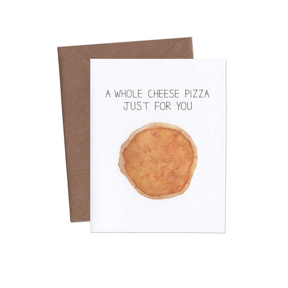A Whole Cheese Pizza Card Pizza Card Love Card Funny Greeting Card - Etsy