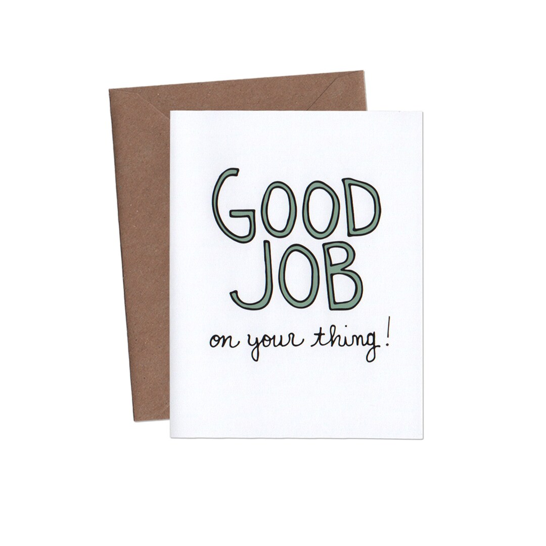 Good Job on Your Thing Card Funny Congratulations Card Funny Greeting ...