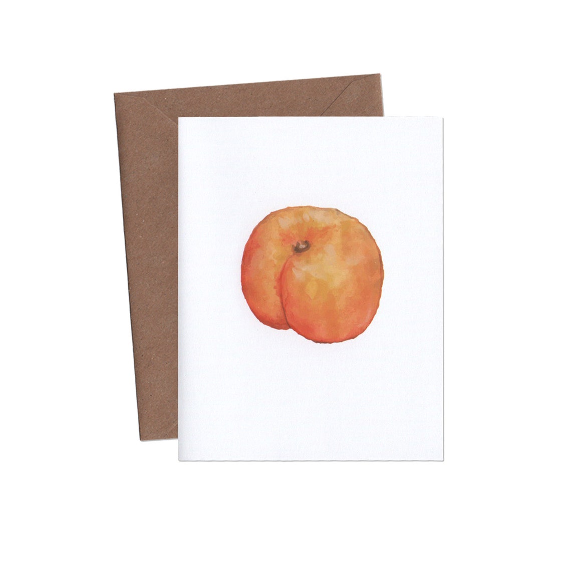 Peach Card Peachy Card Peach Emoji Card Funny Greeting Card Just ...