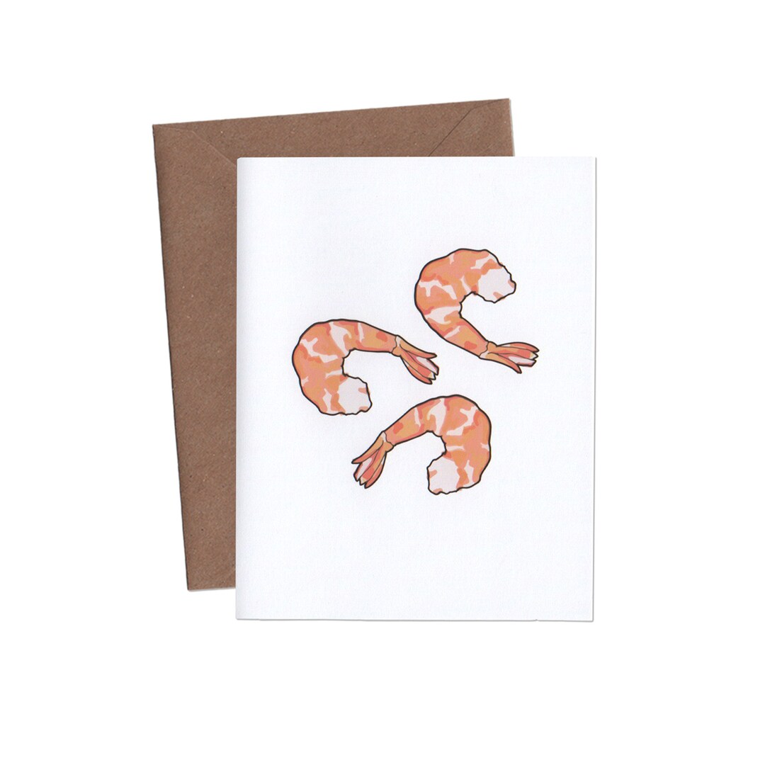 Cocktail Shrimp Card Camerones Card Just Because Card - Etsy