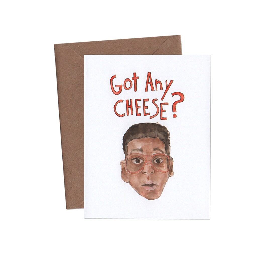 Got Any CHEESE Card Steve Urkel Card Family Matters Card Funny Greeting ...