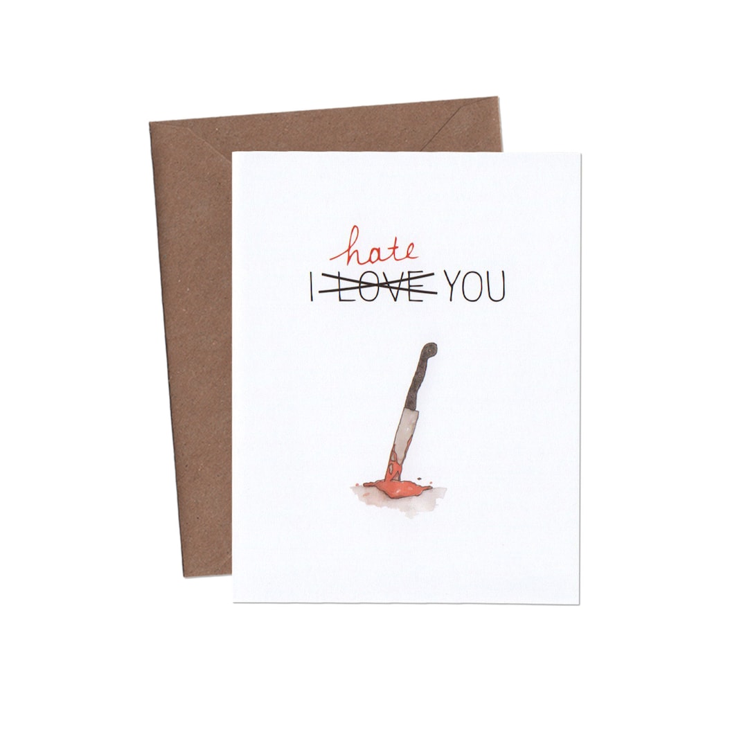 I Hate You Card I Love You Card Funny Greeting Cards - Etsy Canada