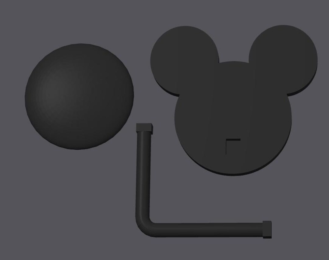STL File for 3D Printing -- Mickey Ear Hat Display, Disney Ear Display ...