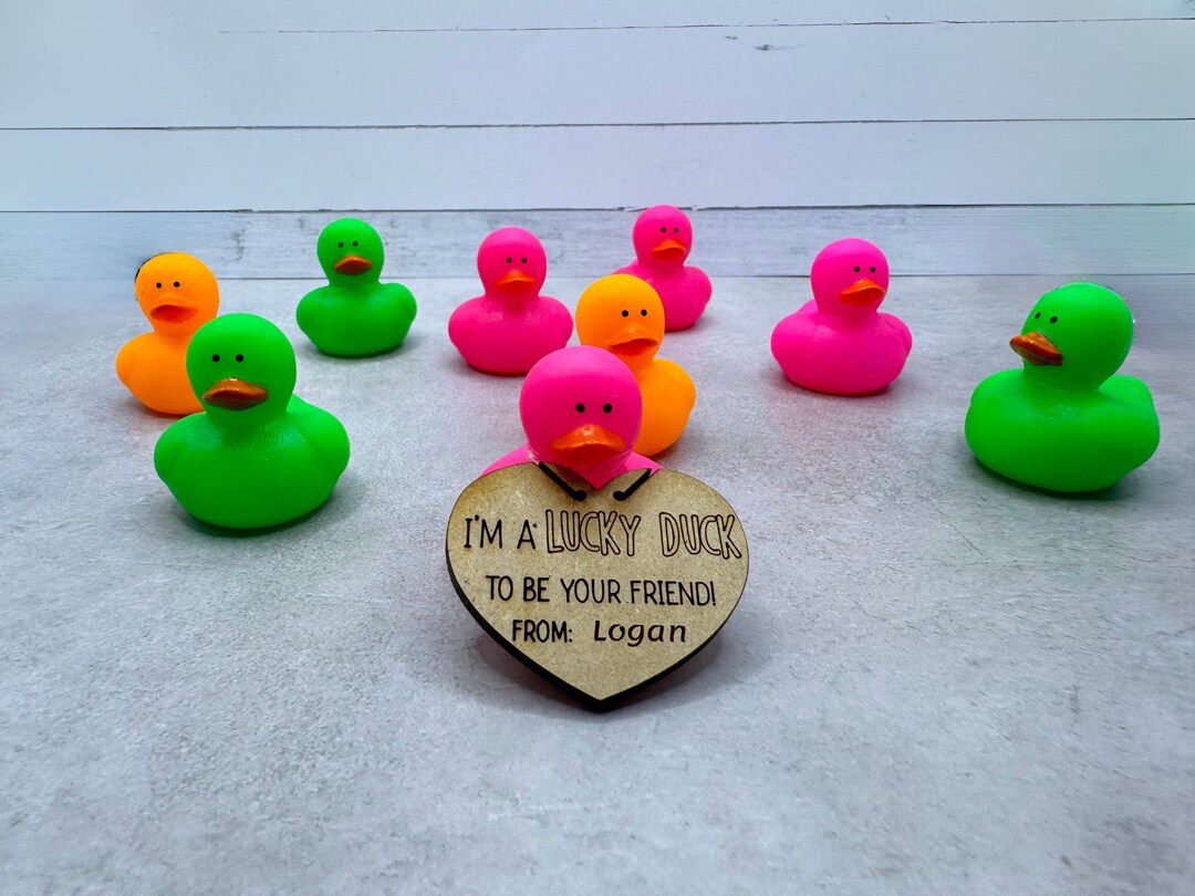 Personalized | Laser Engraved | Rubber Duck Valentine | Teacher ...