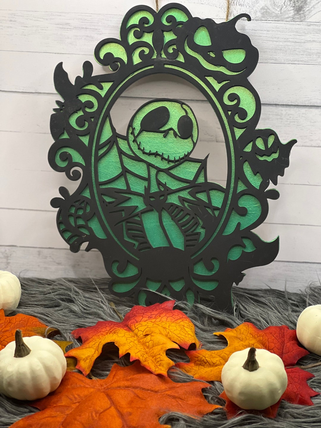 Spooky Jack Skellington Sign Leaner Door Hanger - Etsy